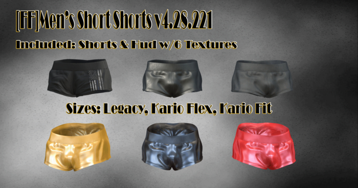 Second Life Marketplace - [FF]Men's Short shorts v4.28.221 - Delivery ...
